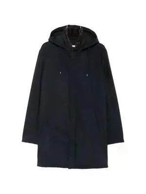 Herno Faux-fur Trim Hooded Jacket - Blue
