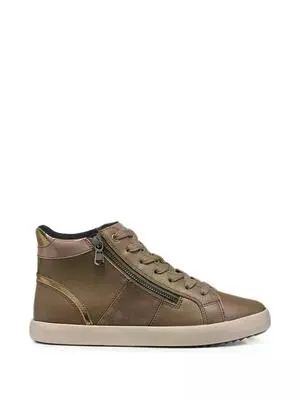 Geox Blomiee Panelled High-top Sneakers - Brown