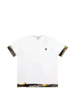 AAPE BY *A BATHING APE Moonface-logo Printed-trim T-shirt