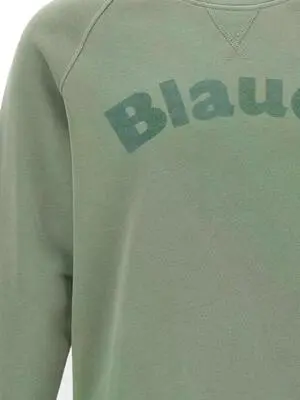 BLAUER. Logo-print Raglan-sleeve Sweater