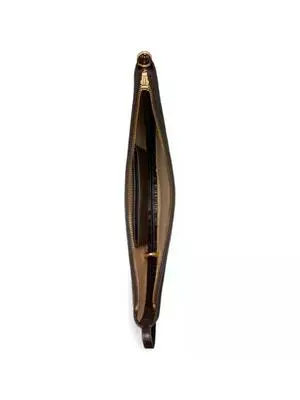 Tory Burch Pierced Croc-embossed Leather Crossbody Bag - Brown