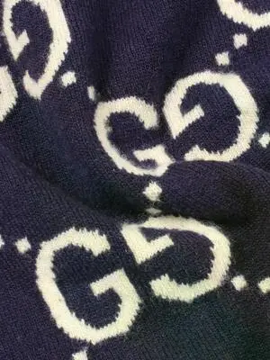 Gucci Gg Jacquard Crew Neck Long Sleeve Sweater