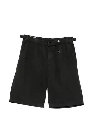 MYTHS Belted Straight-leg Shorts - Black
