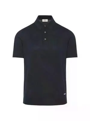 MANDELLI Short-sleeve Polo Shirt - Blue