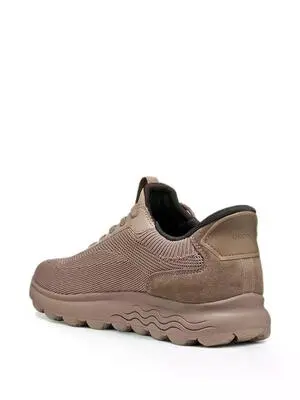 Geox Spherica Panelled Knit Sneakers - Neutrals