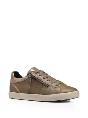 Geox Side-zip Panelled Sneakers - Brown