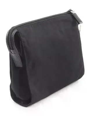 Prada Leather-trimmed Clutch Bag