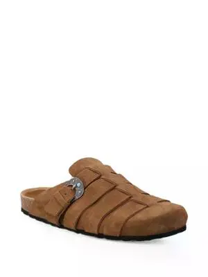 TAJI Buckle-fastening Cage Mules