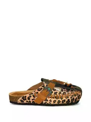 TAJI Caribe Leopard-print Mules - Neutrals