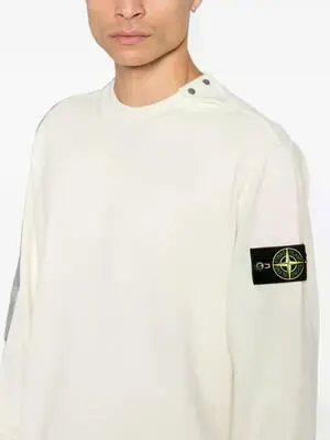 Stone Island Logo-patch Button-shoulder Sweater