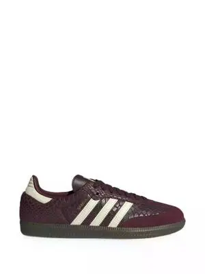 Adidas Samba Snakeskin-effect Sneakers - Red
