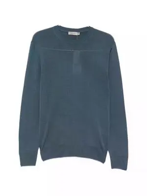 Canali Wool Crew-neck Sweater - Blue