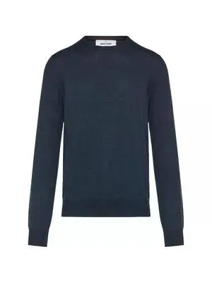 GRAN SASSO Crew-neck Long-sleeve Sweater - Blue