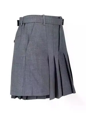 Sacai Pleated Belted Shorts - Grey