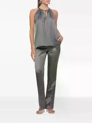 EMME Halterneck Pleated Halterneck Blouse
