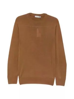 Canali Crew-neck Wool Sweater - Brown