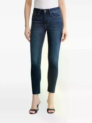 Liu Jo Logo-plaque Frayed Jeans - Blue