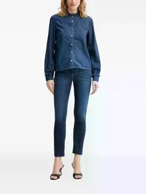 Liu Jo Logo Plaque Frayed Hem Jeans