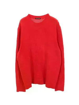 Balenciaga Jacquard Crewneck Sweater - Red