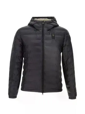 BLAUER. Quilted Hooded Down Jackets - Black