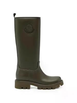 Moncler Kickstream Logo-patch Boots - Green