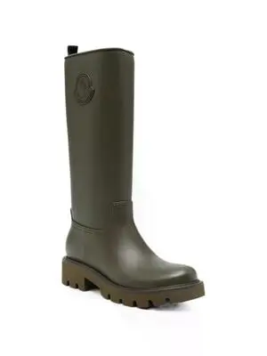 Moncler Kickstream Logo-patch Boots - Green