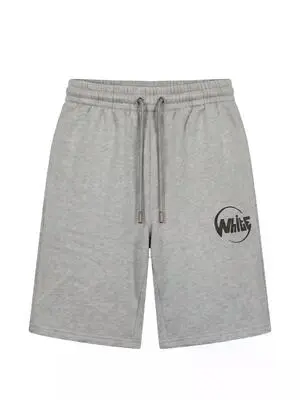 Off-White Logo-print Drawstring-waist Shorts - Grey
