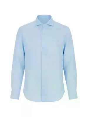 MC2 SAINT BARTH Pamplona Linen Long-sleeve Shirt - Blue