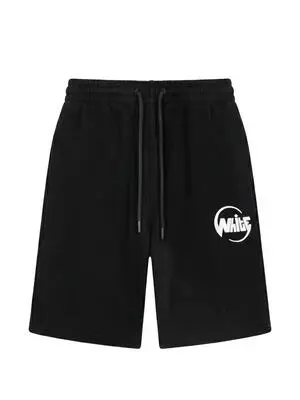 Off-White Logo-print Drawstring-waist Shorts - Black