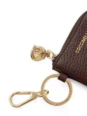 COCCINELLE C-me Softy Pebbled Leather Keyring - Brown