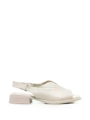 SERGIO MORETTI FIRENZE Touch-strap Slingback Sandals - Neutrals
