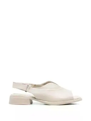 SERGIO MORETTI FIRENZE Open Toe Slingback Sandals - Neutrals