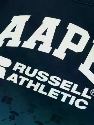 AAPE BY *A BATHING APE X Russell Athletic Logo-patterned T-shirt