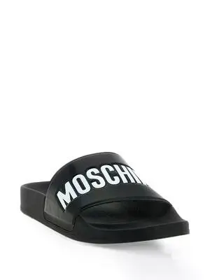 Moschino Logo-embossed Slides