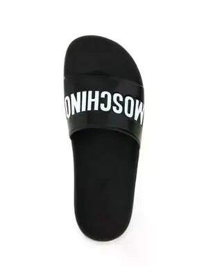 Moschino Logo-embossed Slides