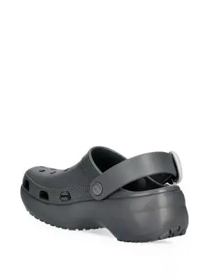 CROCS Platform Dipped Buckle Platform Mules
