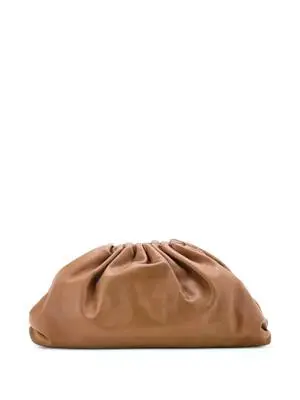 Bottega Veneta The Pouch Leather Clutch Bag - Brown