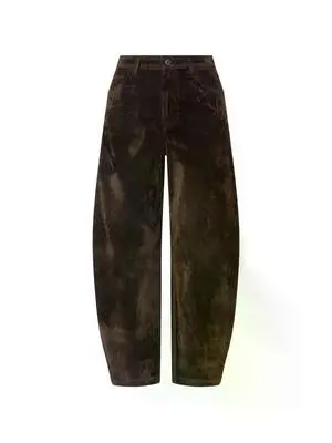 Liu Jo Balloon Velvet Trousers - Brown