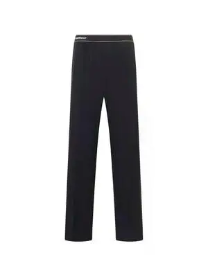 Casablanca Logo-waistband Tailored Trousers - Black