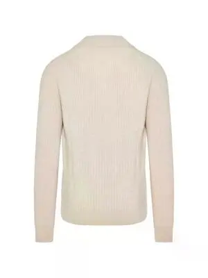 GRAN SASSO Ribbed-knit Zip-up Sweater
