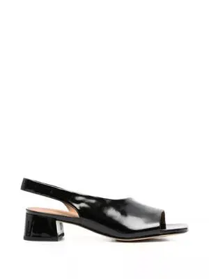 LINDA BAUMANN Slingback Block-heel Sandals - Black
