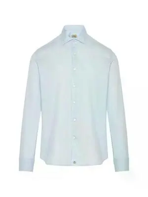 SONRISA Spread-collar Long-sleeve Shirt - Blue