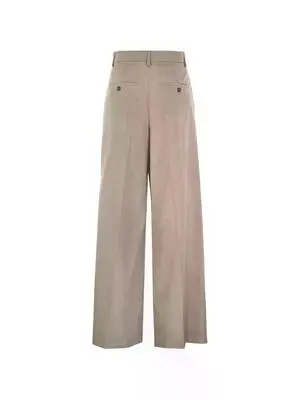 Max Mara Ovvio Belt-loops Tailored Trousers - Grey