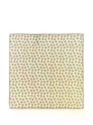 Brunello Cucinelli Polka-dot Silk Pocket Square - Neutrals