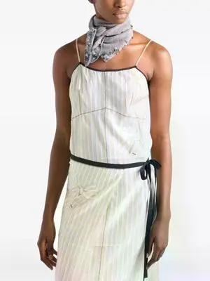 Prada Striped Dress With Bow