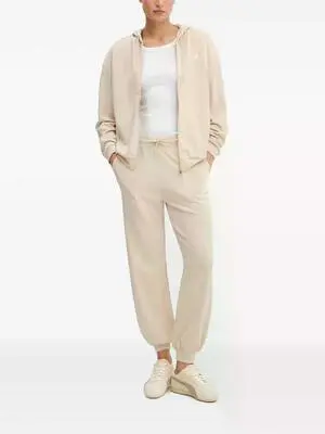 EA7 Core Logo-plaque Drawstring Track Pants - Neutrals