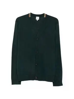 Paul Smith Merino Wool V-neck Cardigan - Green