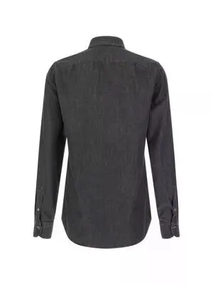 BORRIELLO NAPOLI Cotton Denim Shirt - Grey