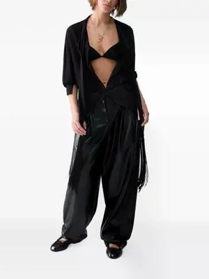 Liu Jo Tulle Top With Jewel Embroidery - Black
