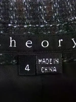 Theory Plaid Single-breasted Blazer